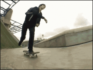 skateboard falls half pipe gif - Dose of Funny